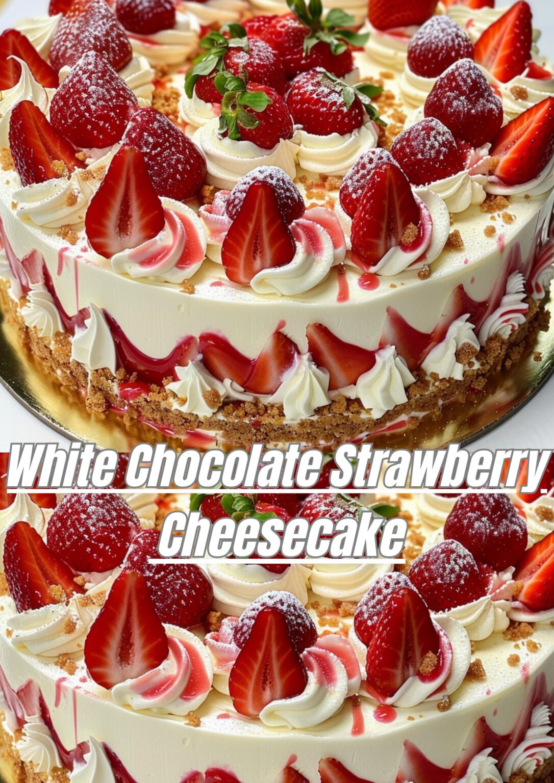 White Chocolate Strawberry Cheesecake - recipeshomely