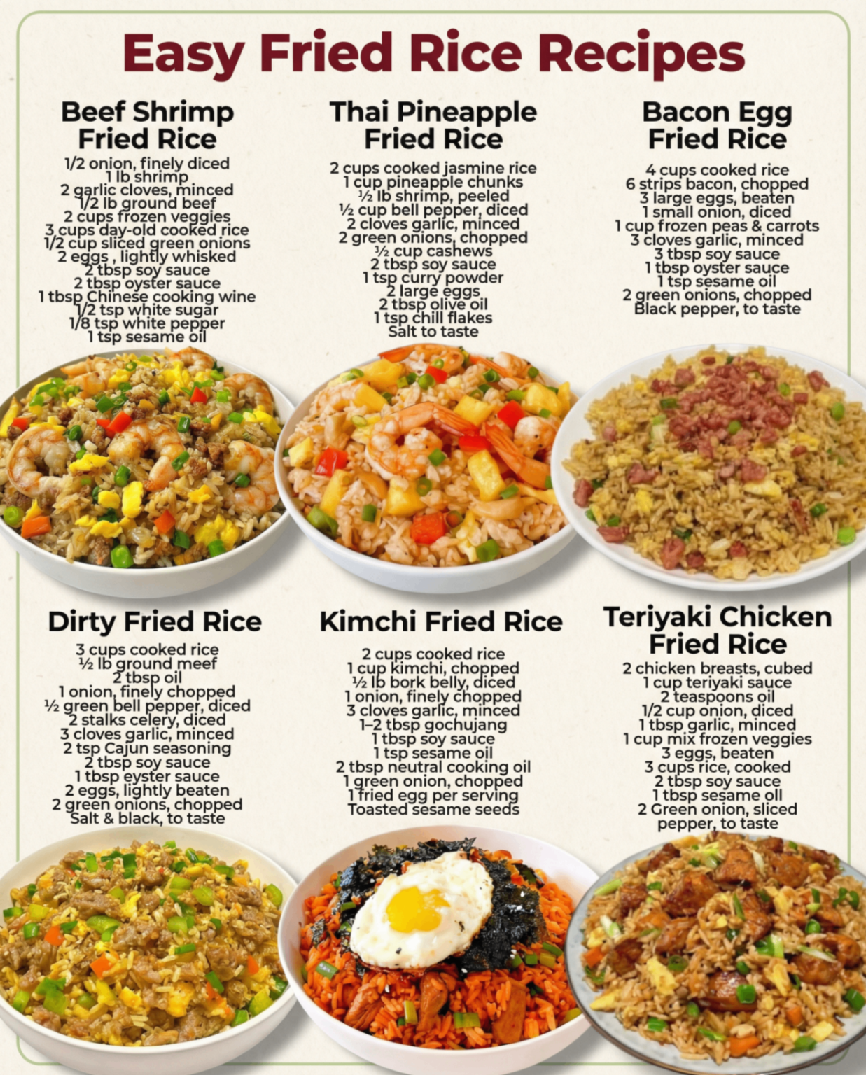 Easy Fried Rice Recipes: 6 Delicious Homemade Fried Rice Dishes You’ll ...