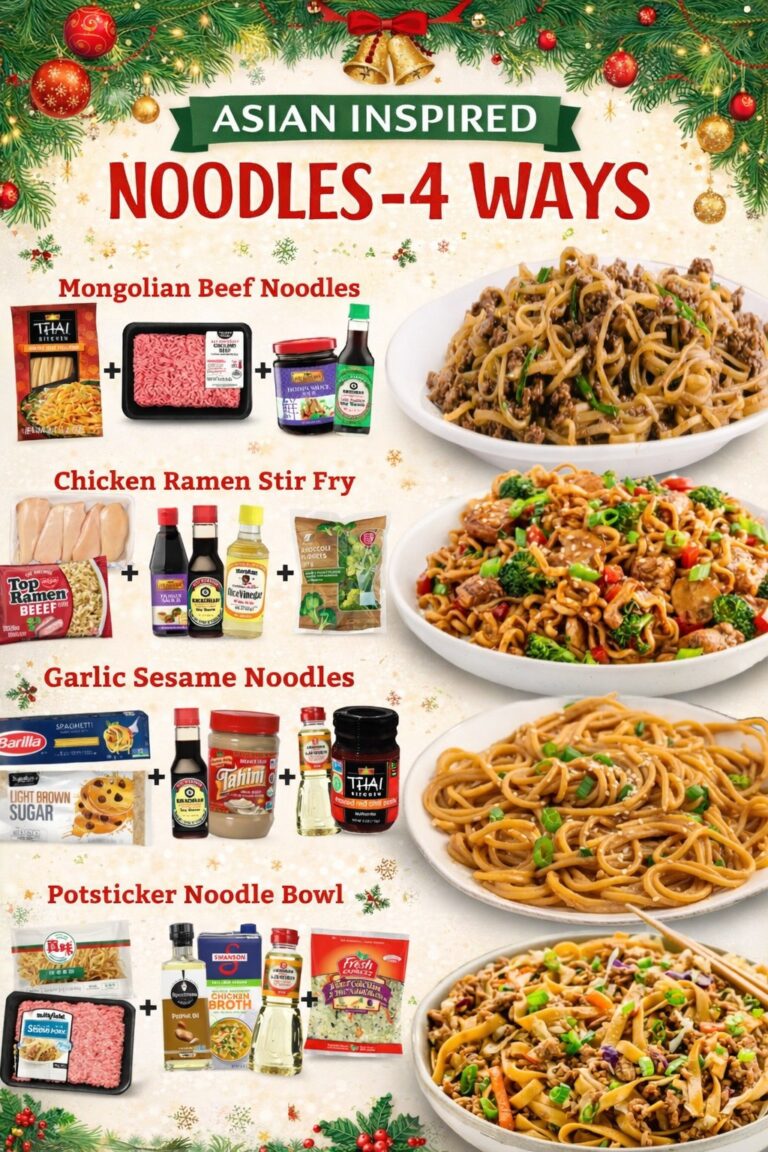 Asian Inspired Noodles - 4 Ways | Easy Noodle Recipes Collection